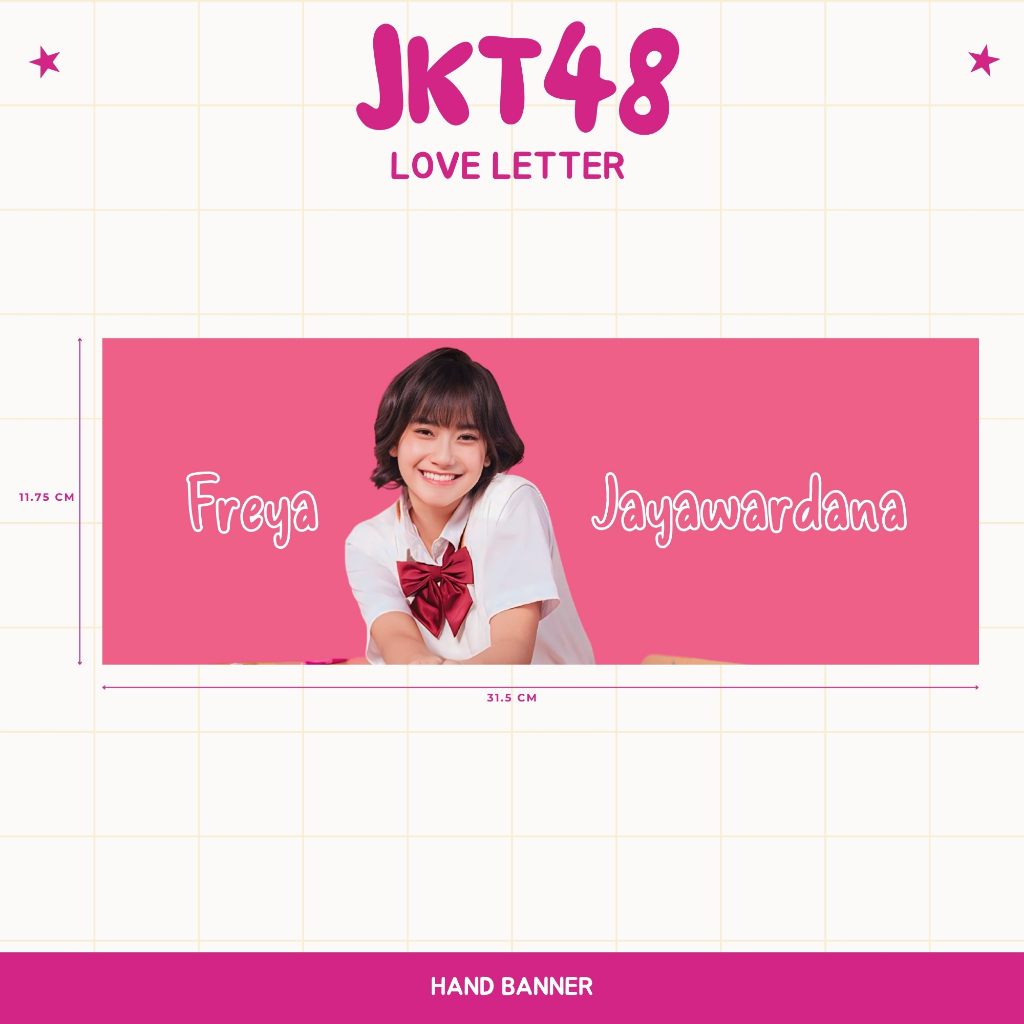 Jual HAND BANNER JKT48 LOVE LETTER HANDBANNER (HARGA 1 PCS + LAMINASI ...