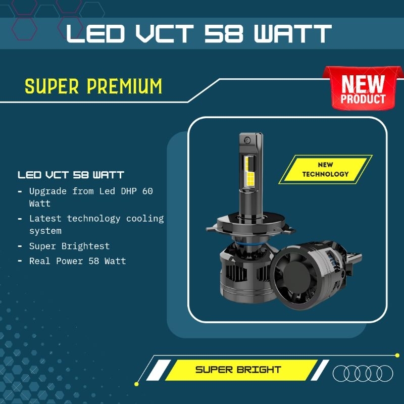Jual Lampu Mobil Led VCT 58 Watt Canbus Super Premium H4 | Shopee Indonesia