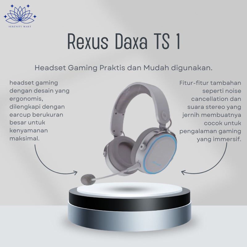 Jual Rexus Headset Gaming Wireless Daxa TS 1 White/Putih | Shopee Indonesia