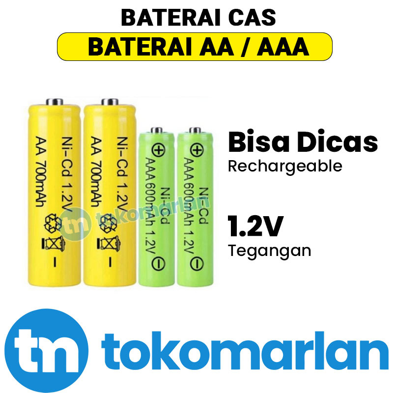 Jual NEW Baterai Battery Rechargeable Type AAA / AA / A3 / A2 Ni-Cd 1 ...