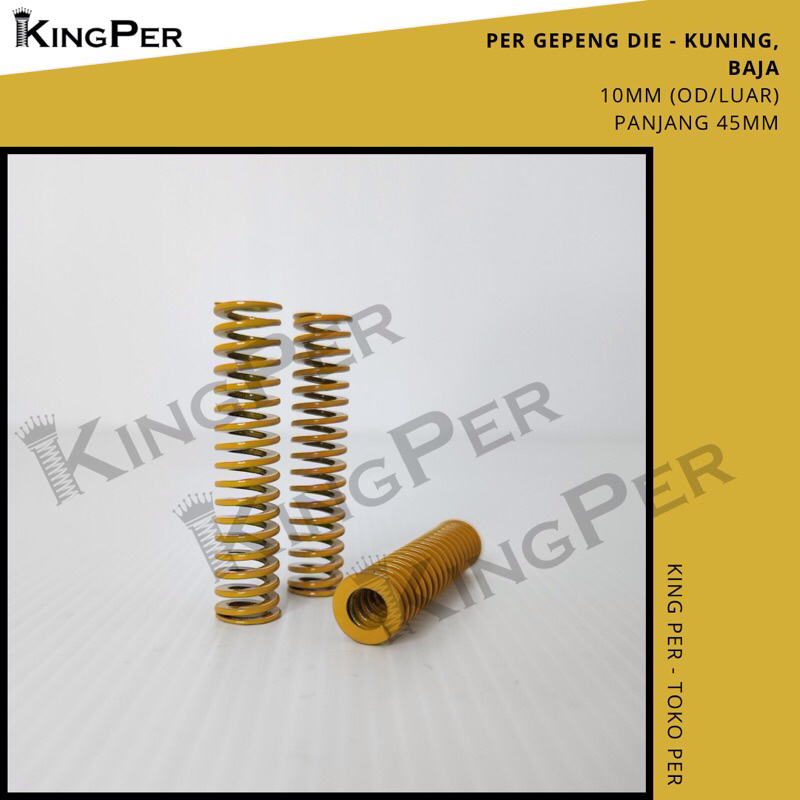 Jual Die Spring Per Gepeng Moulding Spring Pegas Tekan - Kuning 10mm x ...