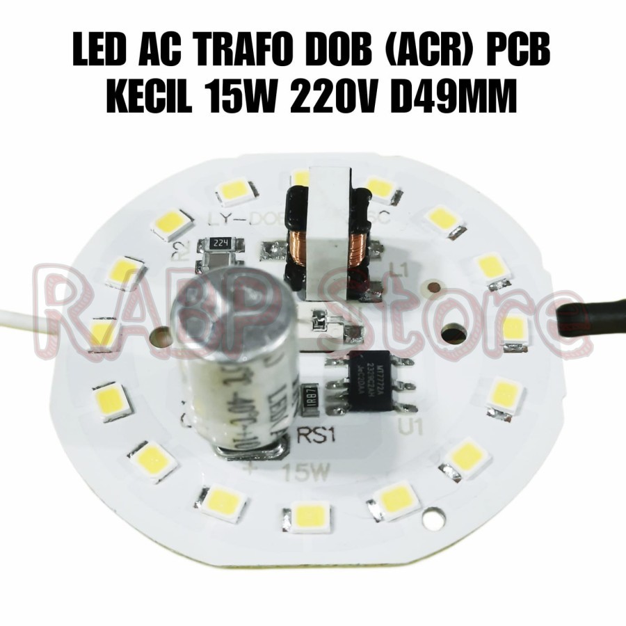 Jual PCB LED AC TRAFO 15W 220V DOB (ACR) UKURAN PCB KECIL 49MM | Shopee ...