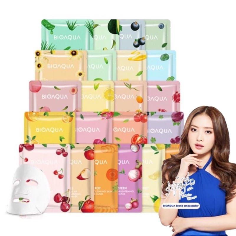 Jual BIAQUA SHEET MASK HYDRATING ESSENCE FACE MASK BRIGHTENING ...