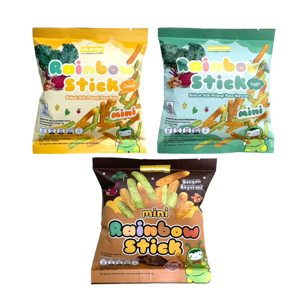 Jual Sunkrisps Mini Rainbow Stick 8g - Cemilan Stik anak No MSG ...
