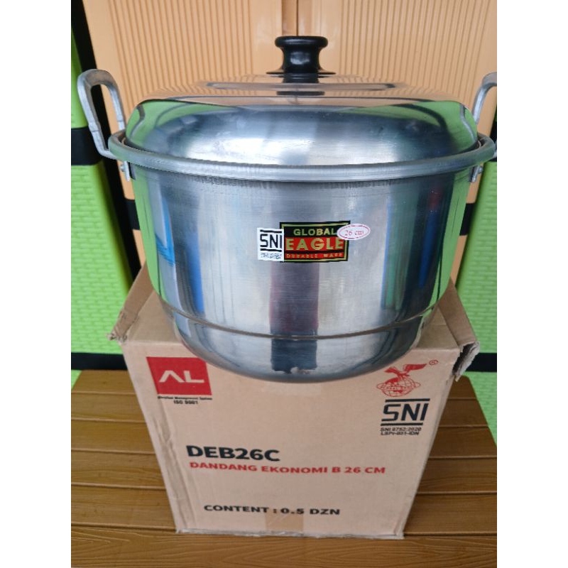 Jual LANGSENG-Panci Dandang Kukus 26 cm Aluminium Global Eagle / Panci ...