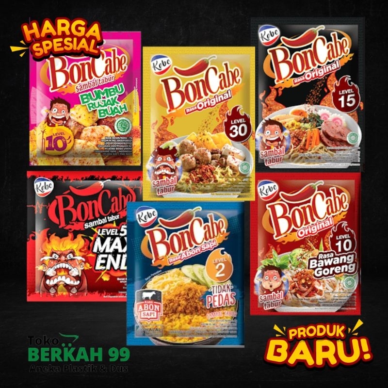 Jual BONCABE berbagai level Bon Cabe cabai bubuk kemasan ekonomis abon ...