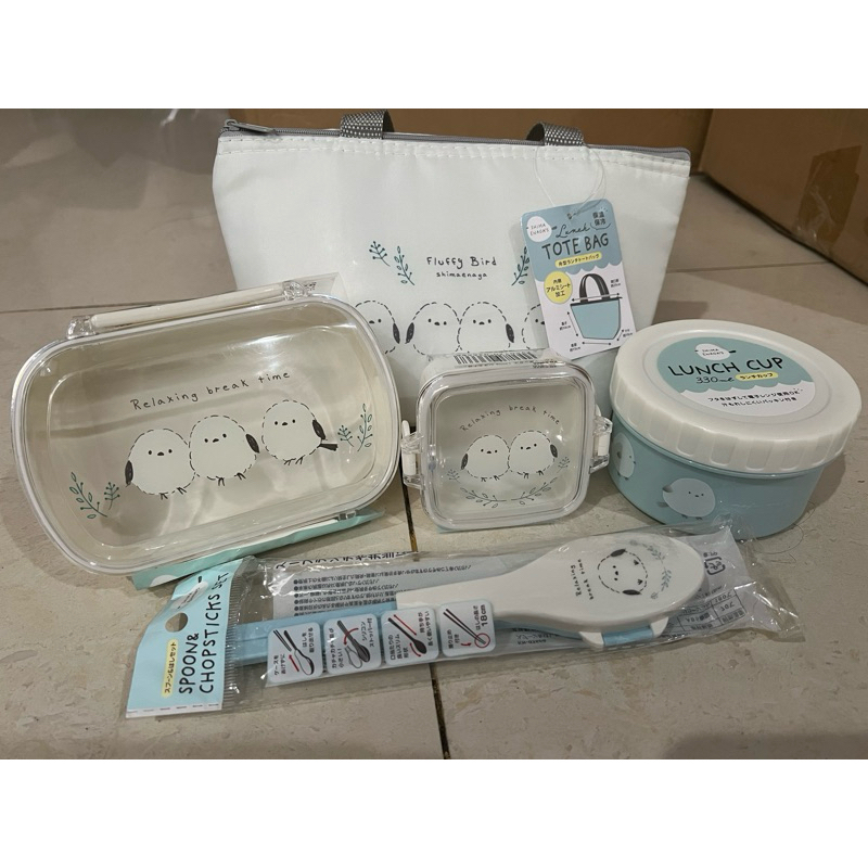 Jual white bird set shima enagas / bento / lunch box | Shopee Indonesia