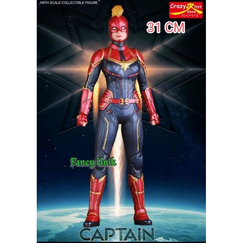 Jual Crazy Toys Action Figure Captain Marvel Mask Statue | Shopee Indonesia