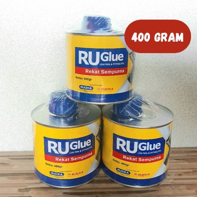 Jual Lem Fitting Pipa PVC RUGlue True Glue RUCIKA Kaleng 400Gram ...
