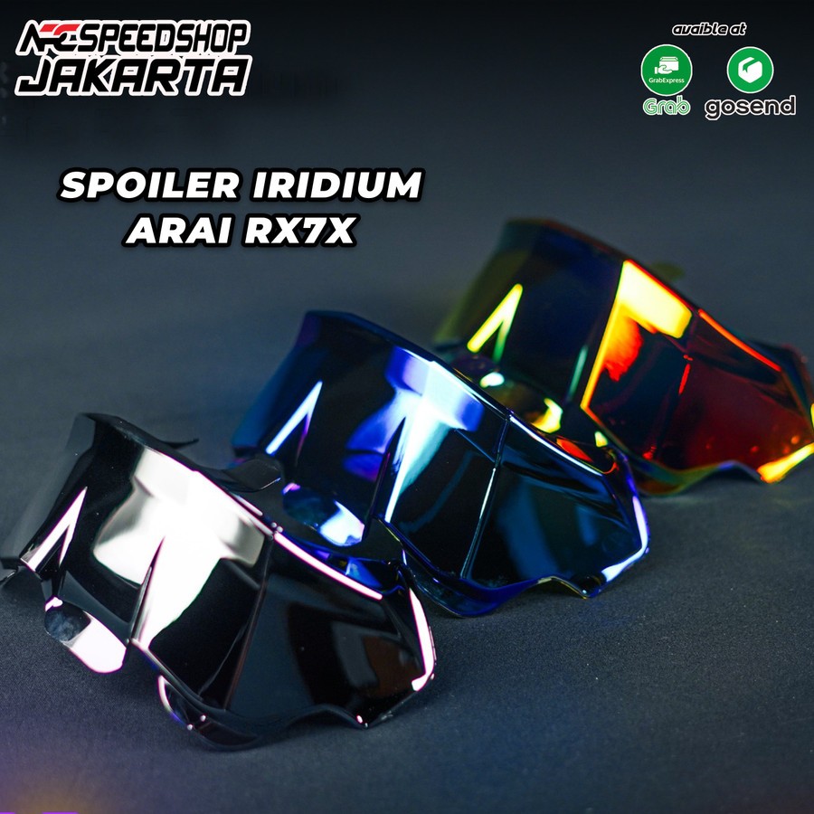 Jual SPOILER KACA VISOR HELM CLEAN IRIDIUM COLOUR for ARAI RX7X ...