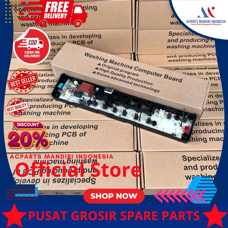 Jual TOSHIBA AW-M801 ( AW-M801AN-WK) 8.0Kg, Modul pcb mesin cuci top Loading | Shopee Indonesia