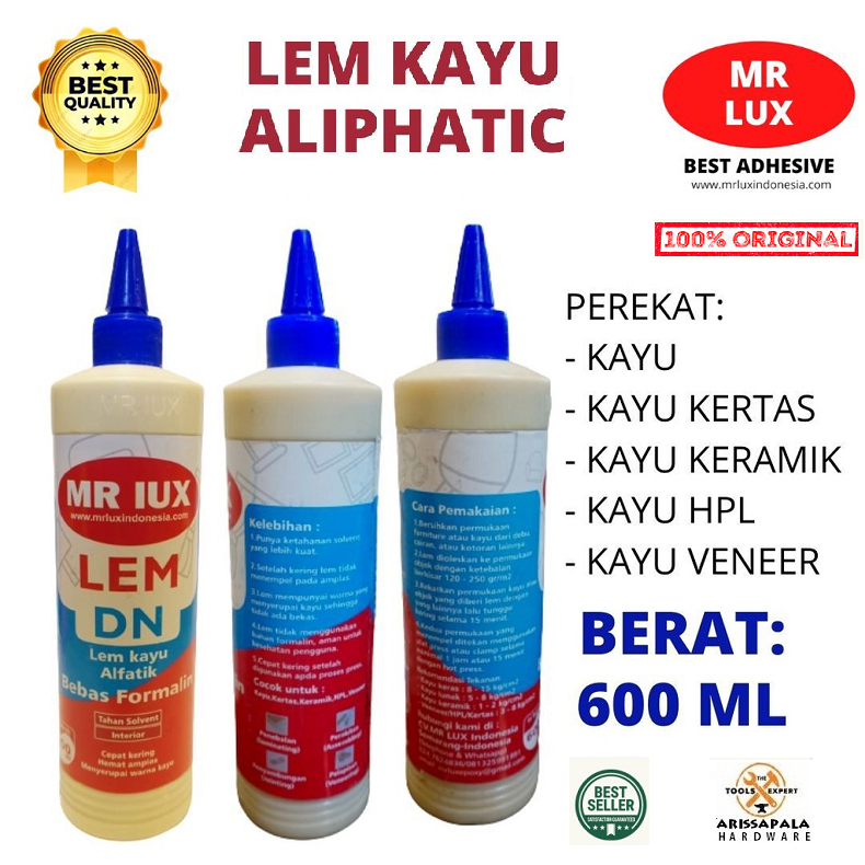 Jual Lem kayu ALIFATIK DN MR LUX 600 Gram Lengket Cepat Kering Lem ...