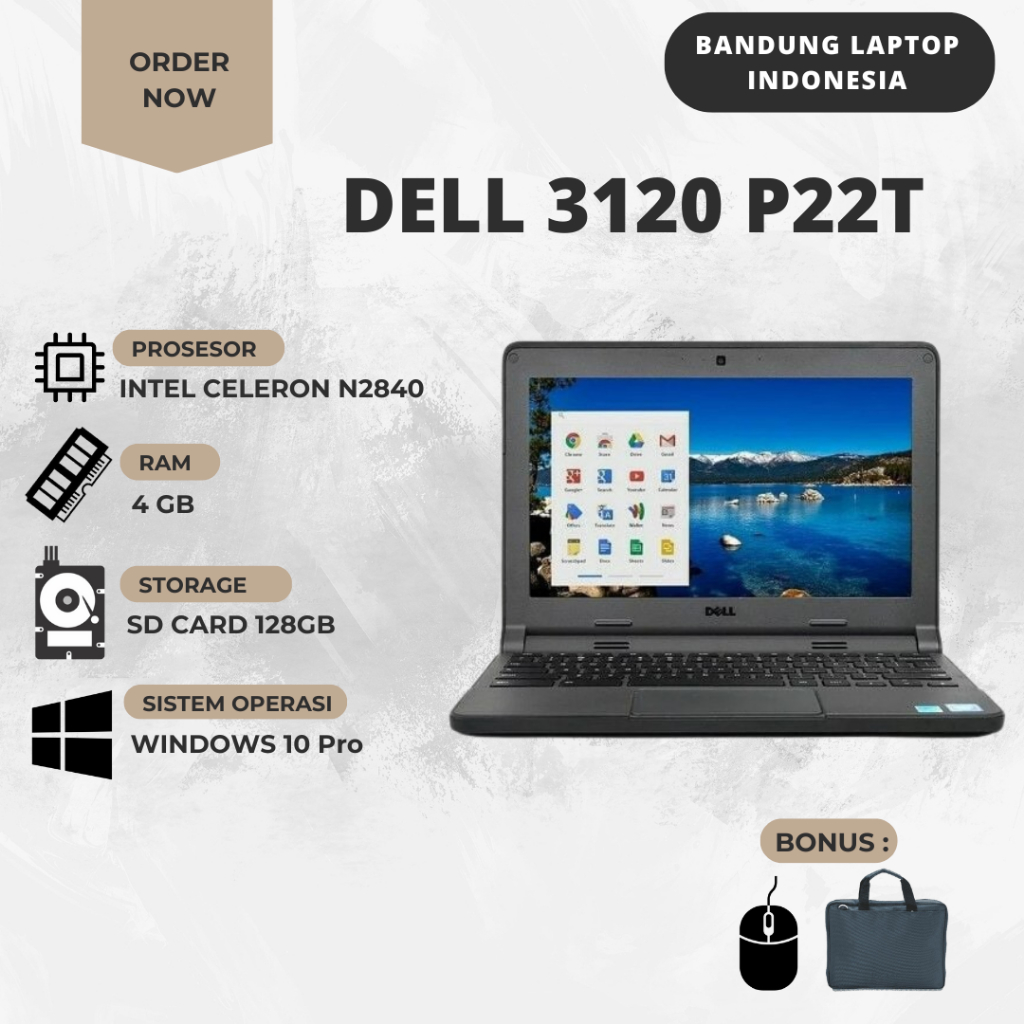 Jual Laptop DELL 3120 Touchscreen, Celeron N2840, RAM 4GB, Storage 16GB Second | Shopee Indonesia
