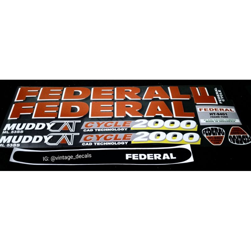 Jual sticker sepeda federal MUDDY CAT | Shopee Indonesia