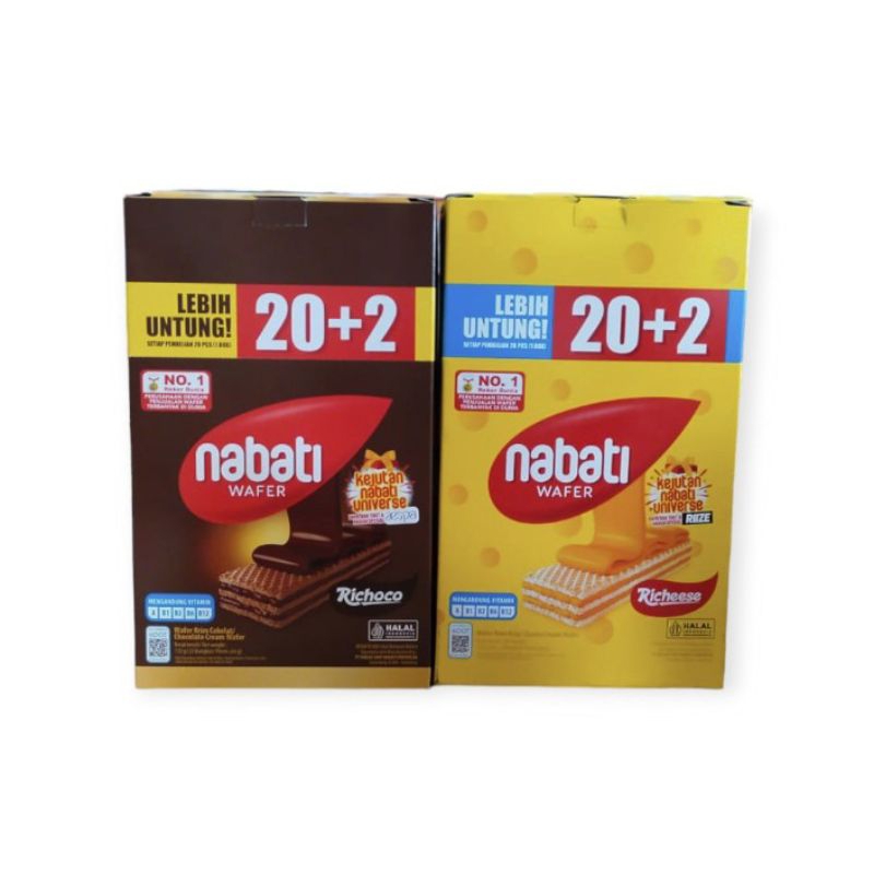 Jual [1 BOX] Nabati Wafer Richeese / Richoco (20 +2 bungkus ×6g) | Shopee Indonesia
