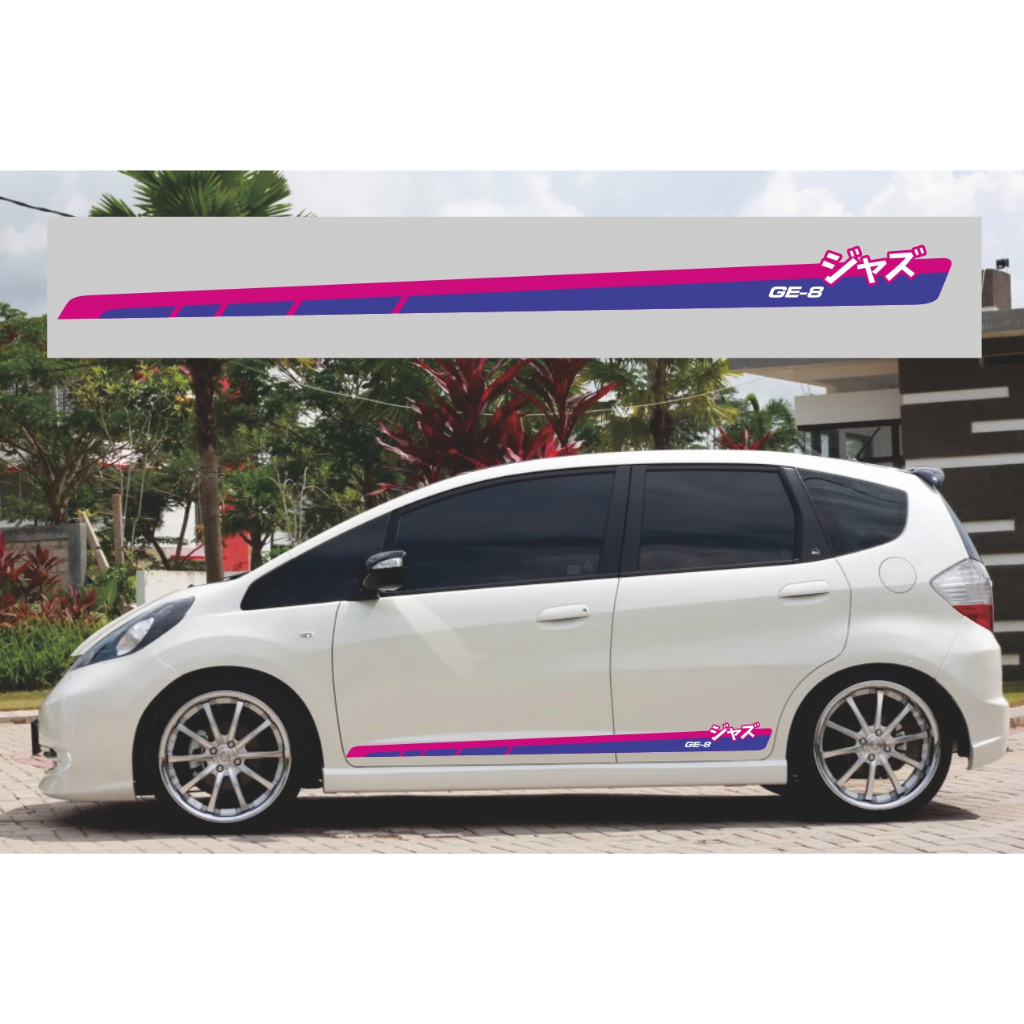 Jual CUTTING STICKER MOBIL side decal honda jazz custom | Shopee Indonesia