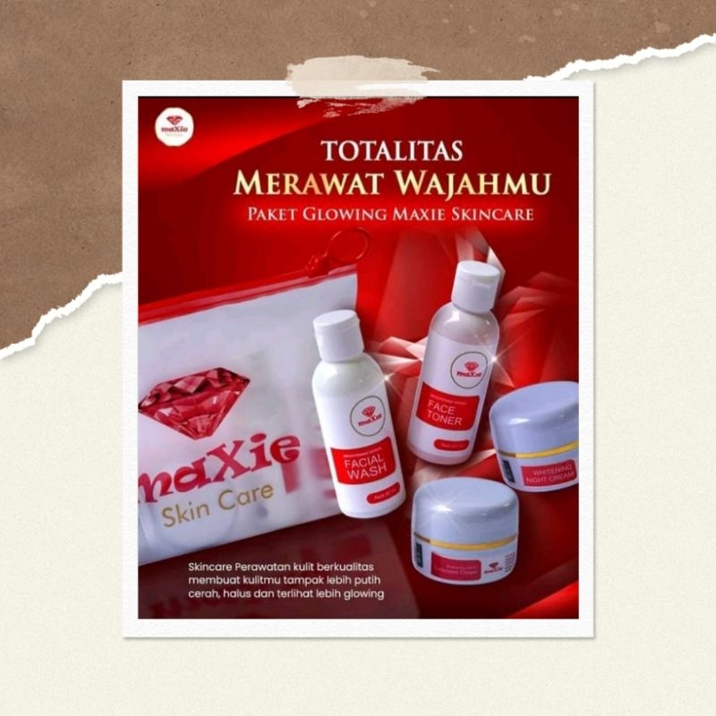 Jual PAKET MAXIE GLOW VARIAN TERBARU SKINCARE,FLEK MALAM,& SUNSCREEN ...