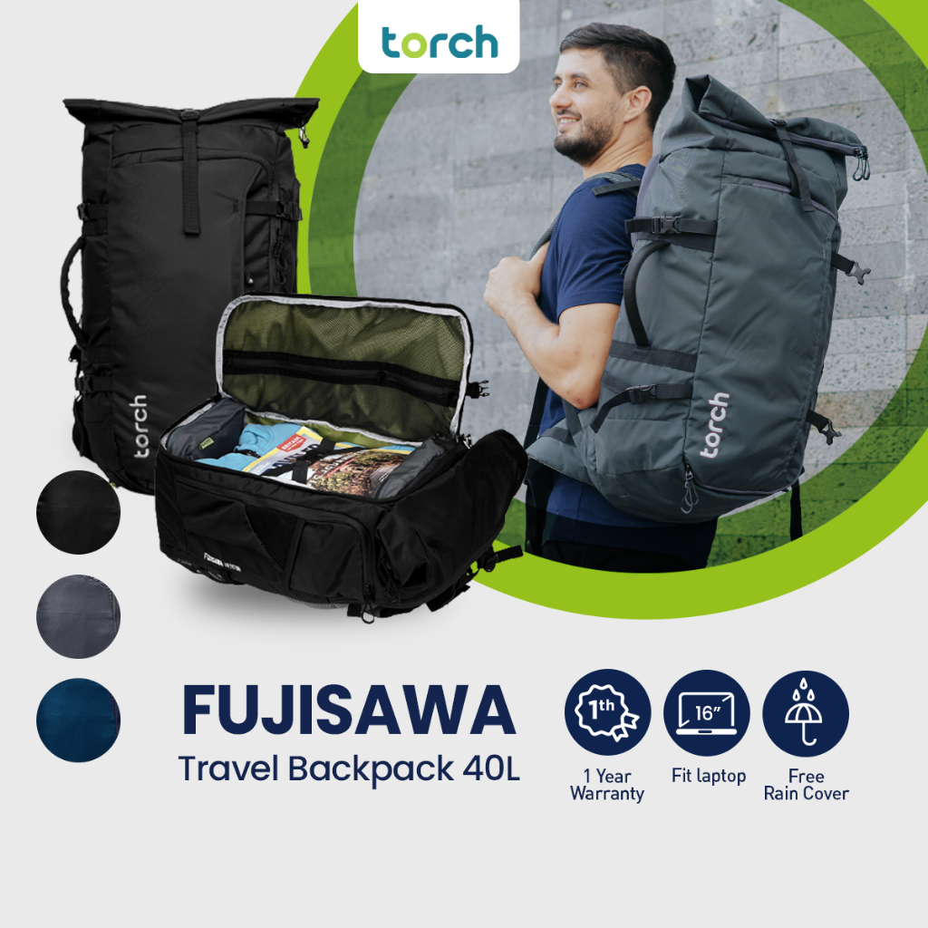 Jual TORCH Fujisawa Tas Ransel Travelling Mudik Punggung Kerja Travel ...