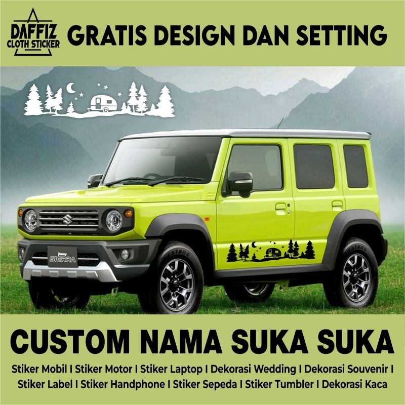 Jual Stiker Cutting Night Jeep | Stiker Cutting Custom | Shopee Indonesia