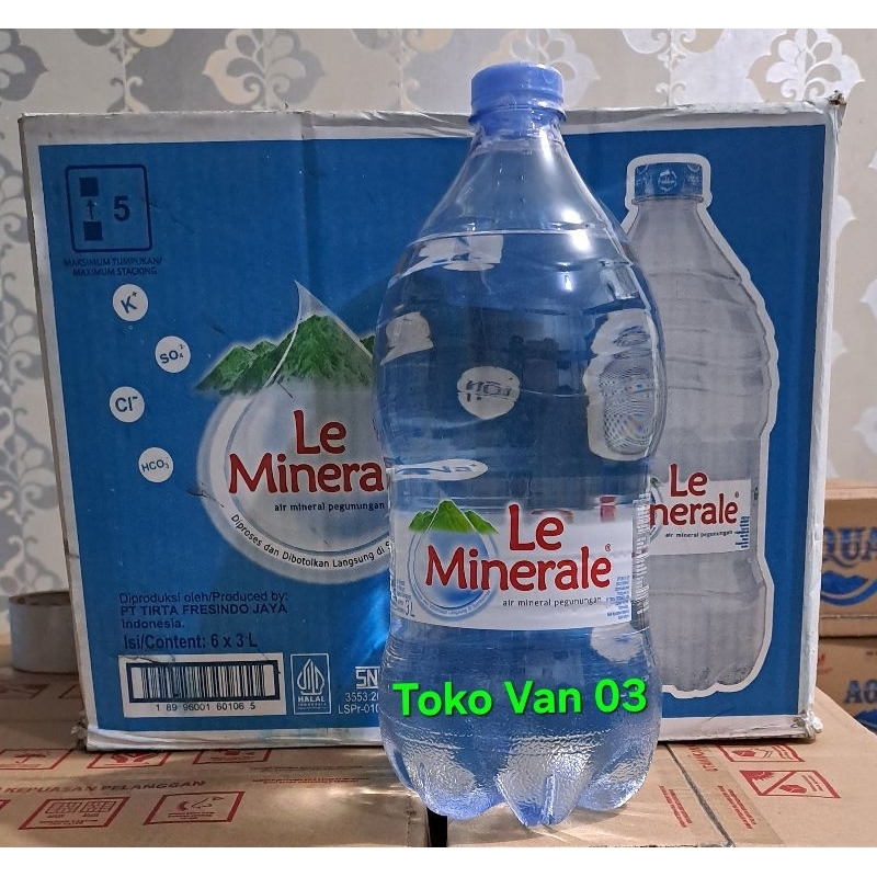Jual Le Mineral Galon baby 3 Liter (harga untuk 1 galon baby Le Mineral ...