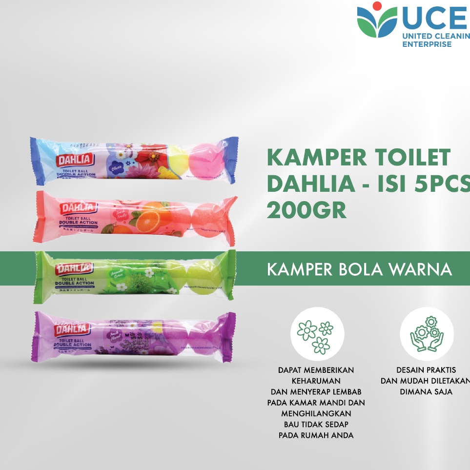 Jual Harga Bagus DAHLIA Kamper Toilet Kamper Bola Warna Isi 5pcs 2gr ...