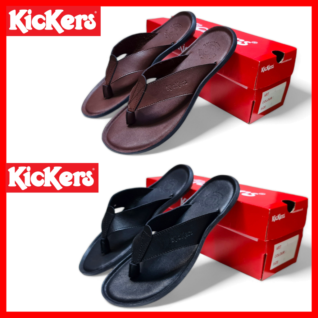 Jual SANDAL JEPIT KULIT KICKERS / SENDAL KICKERS PRIA / SANDAL LEBARAN ...