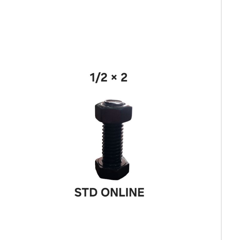 Jual Baut +Mur Warna Hitam 1/2" x 2"Kunci 19 /BAUT RODA TRAKTOR QUICK ...