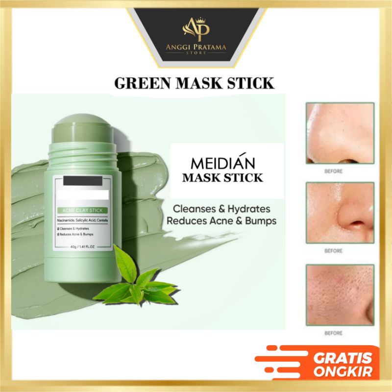 Jual Green mask stick masker wajah green tea pembersih komedo hidung ...