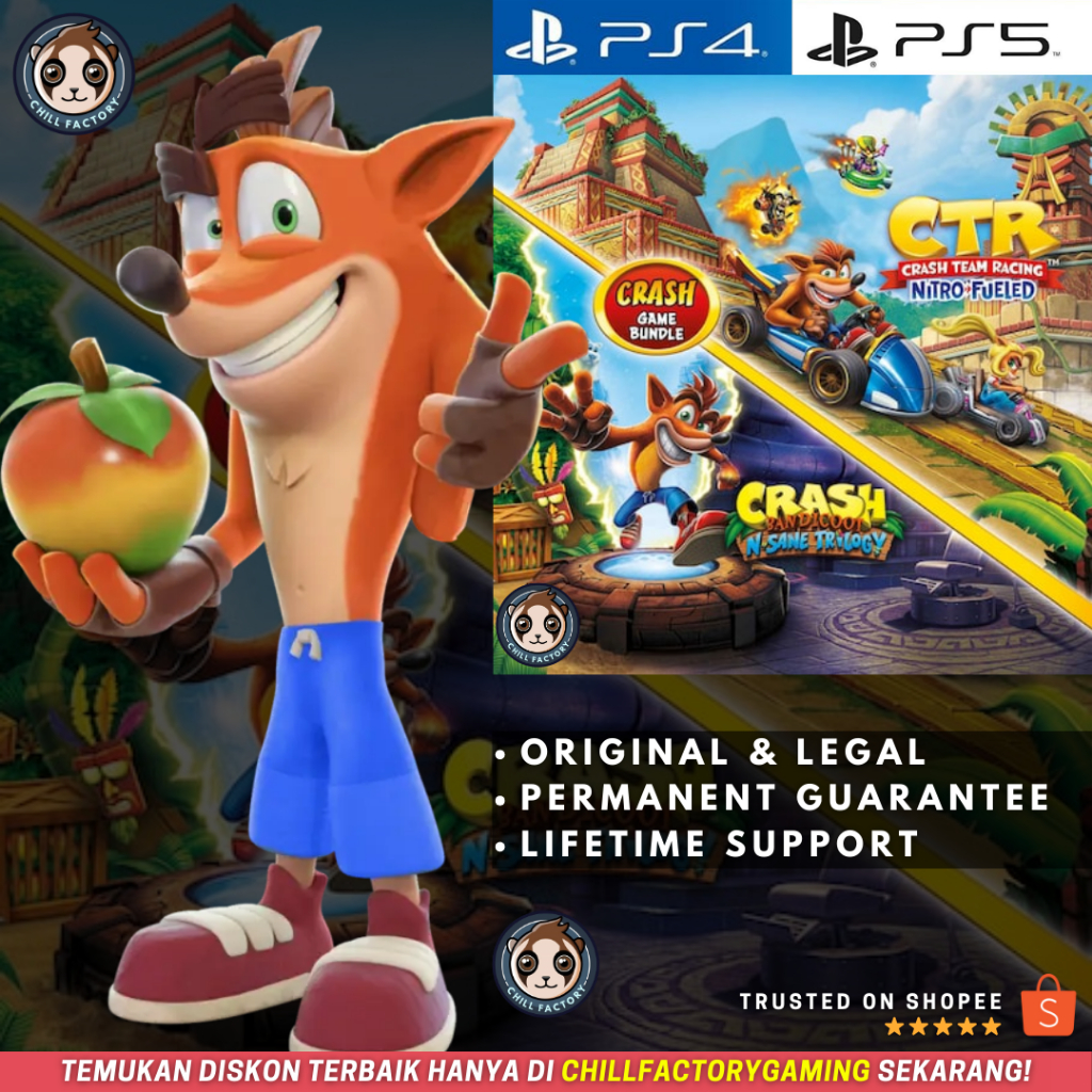 Jual Crash Bandicoot Bundle - N. Sane Trilogy + CTR Nitro-Fueled PS4 ...
