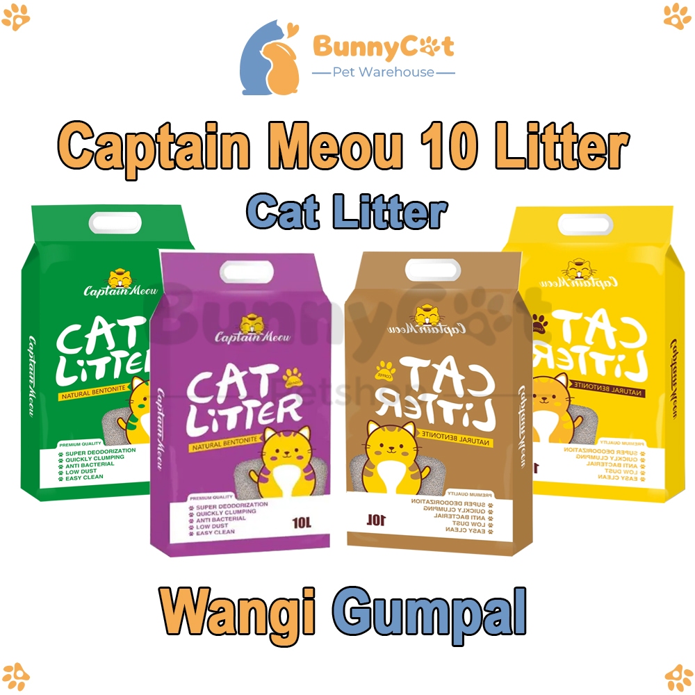 Jual KHUSUS GOJEK PASIR KUCING GUMPAL WANGI CAPTAIN MEOW 10LT 10 Litter ...