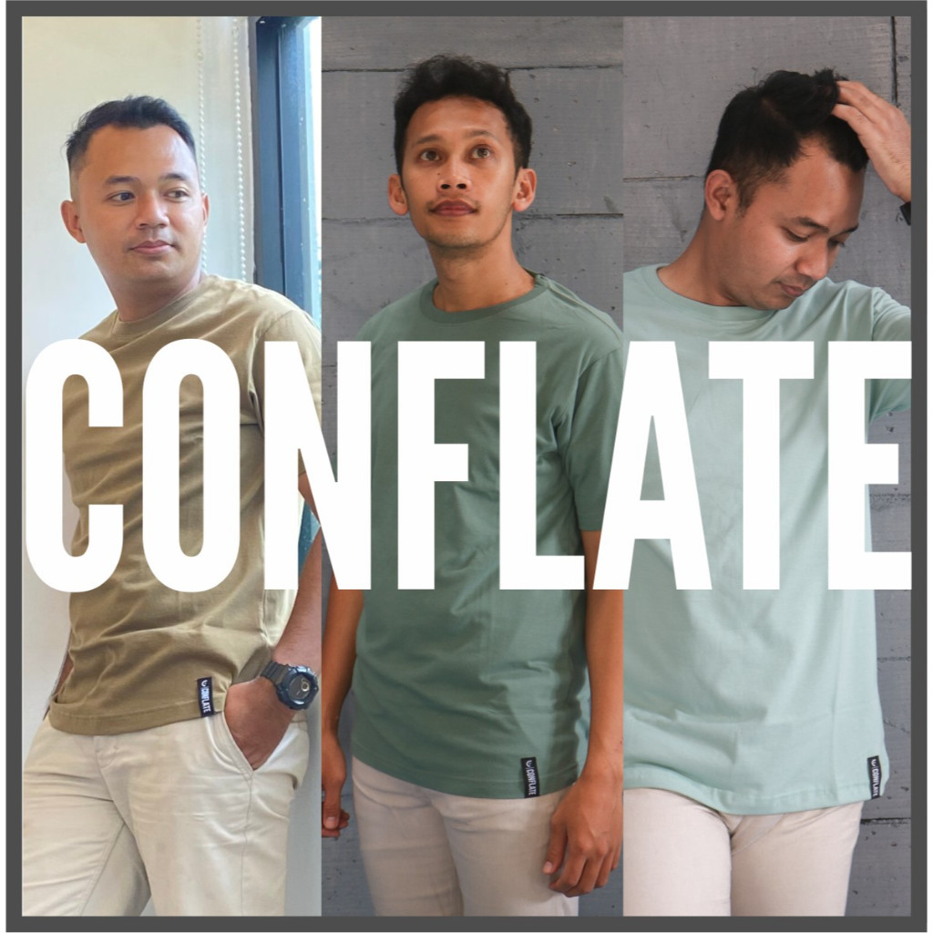 Jual Kaos Polos CONFLATE Hijau Series / CONFLATE Basic T-shirt Green ...