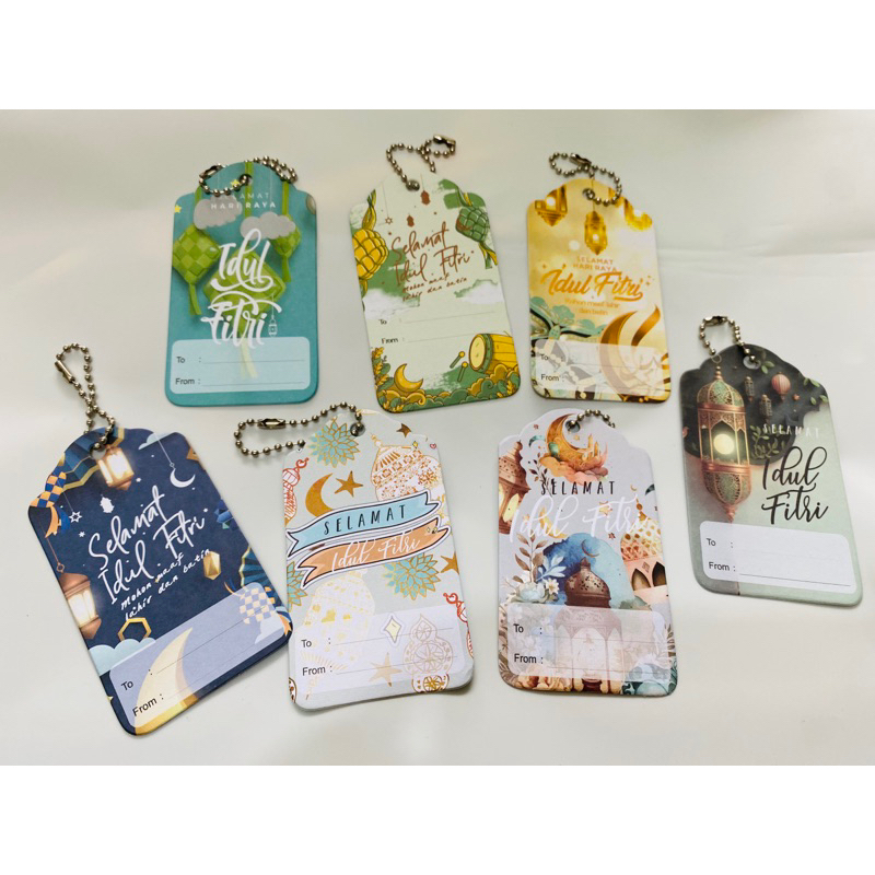 Jual Tag Lebaran + Rantai /Hang Tag Lebaran / Kartu ucapan Lebaran/Hang ...