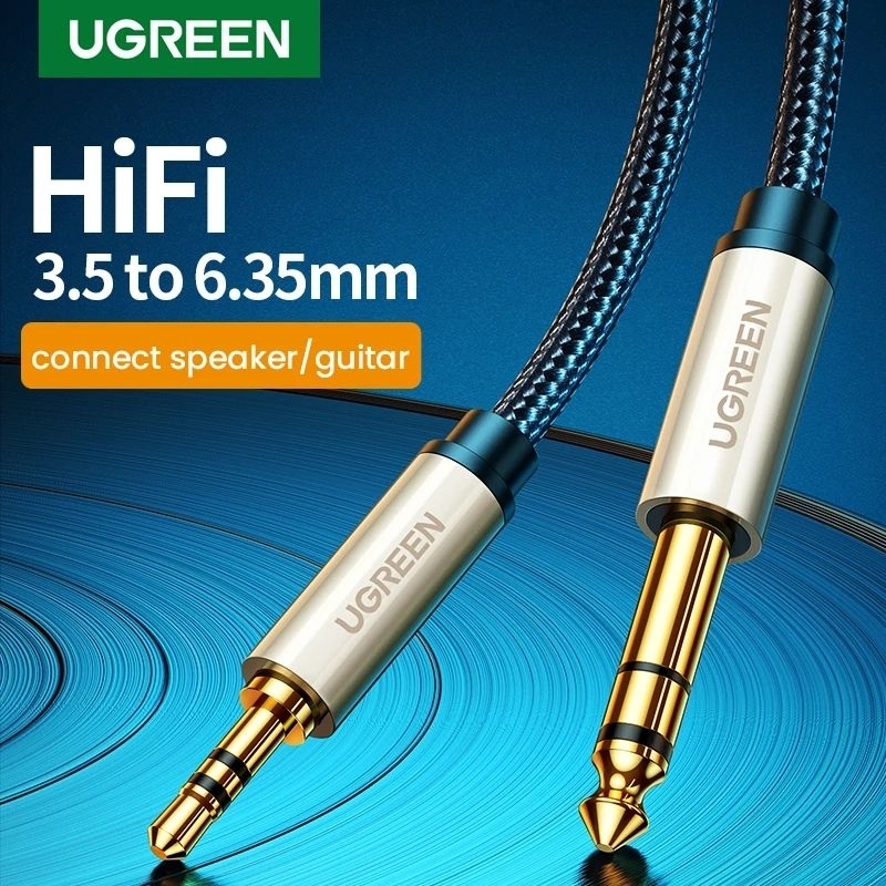 Jual UGREEN KABEL AUDIO 6.5MM TO 3.5MM STEREO TRS JACK AKAI HiFi 1 / 3 ...