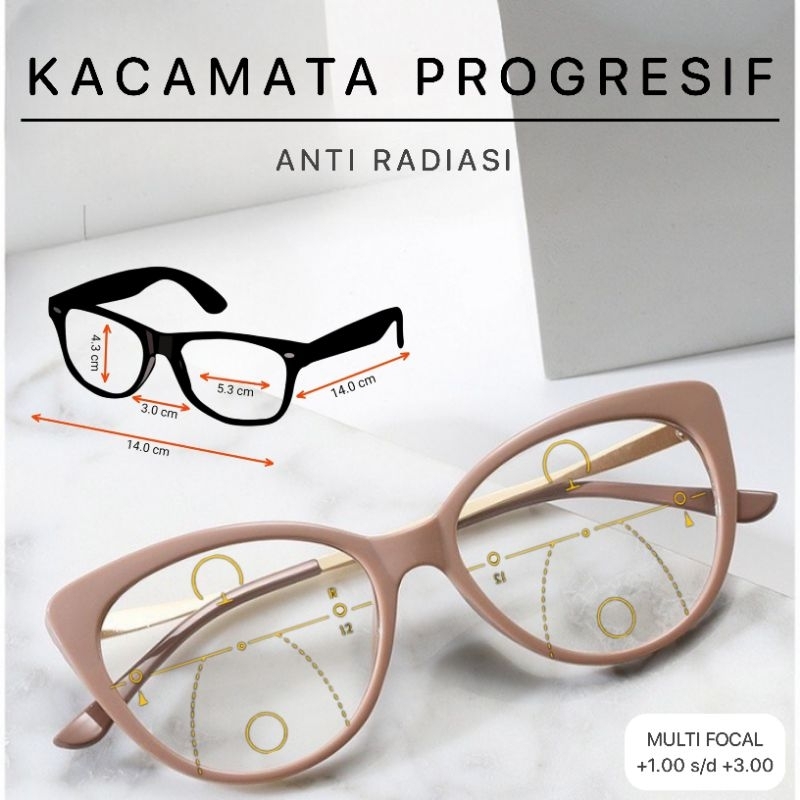 Jual Kacamata Progressive Anti Radiasi - model Cat eye 5018 | kacamata ...