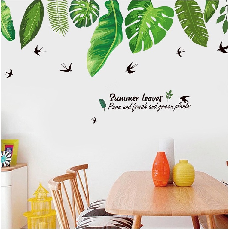 Jual Reliza Wall Sticker Pohon Daun Hijau Pot Bunga Kebun Kucing Cat ...