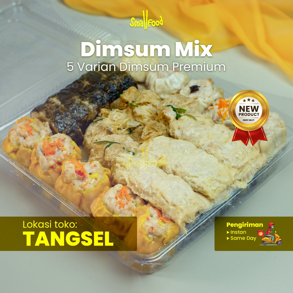 Jual Dimsum Campur Mix 50 pcs ( Ekado, Lumpia Ayam, Dimsum Pedas ...