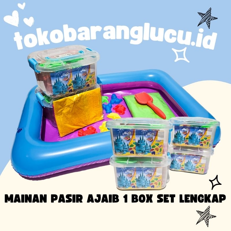 Jual Mainan Pasir Ajaib Anak 1 Set Lengkap 1Kg | Shopee Indonesia