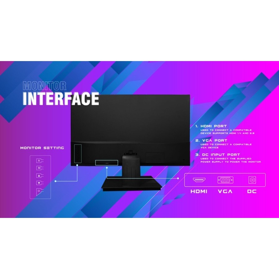 Jual Monitor Cube Gaming Retina 23.8" PRO F24V10H FHD IPS Frameless ...