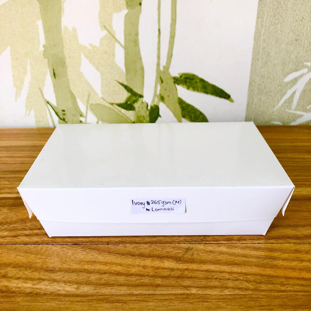Jual (ISI 100 PCS) PAPER LUNCH BOX SIZE M ISI 100 PCS BAHAN IVORY MODEL ...