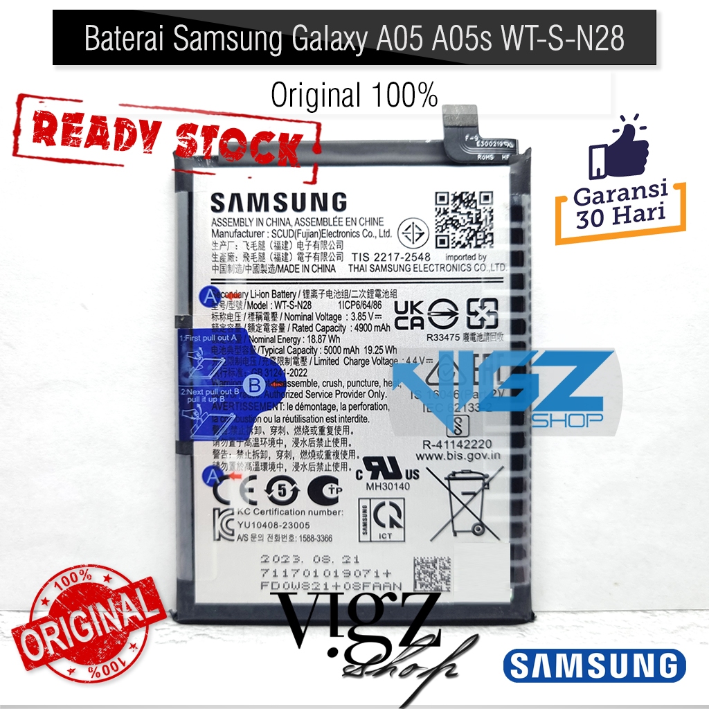 Jual Baterai Samsung Galaxy A05 SM-A055 WT-S-N28 Original 100% | Shopee ...