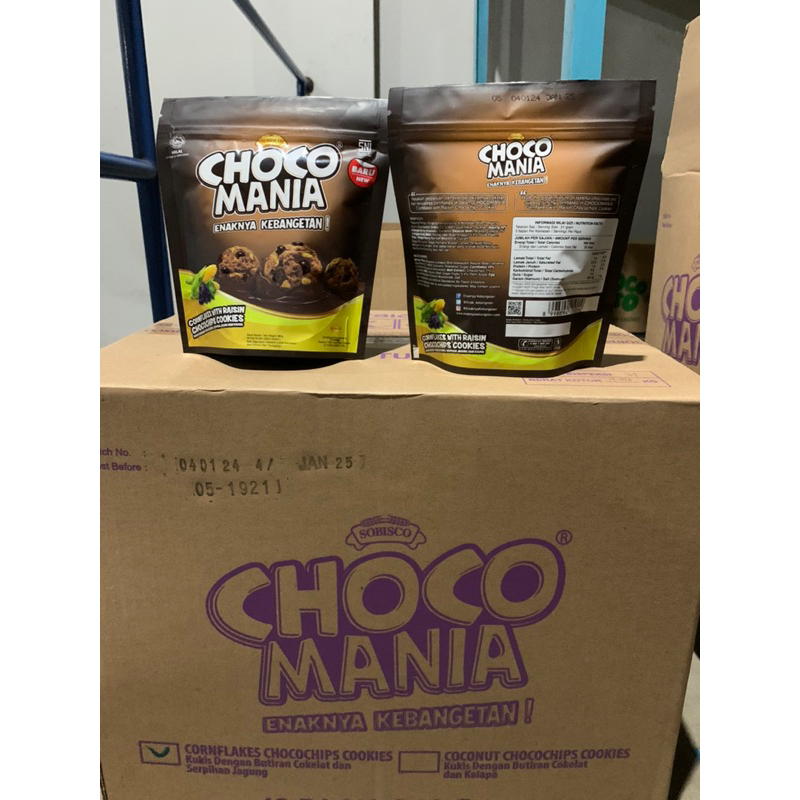 Jual Chocomania Cornflakes With Raisin Chocochips Cookies kemasan pouch ...