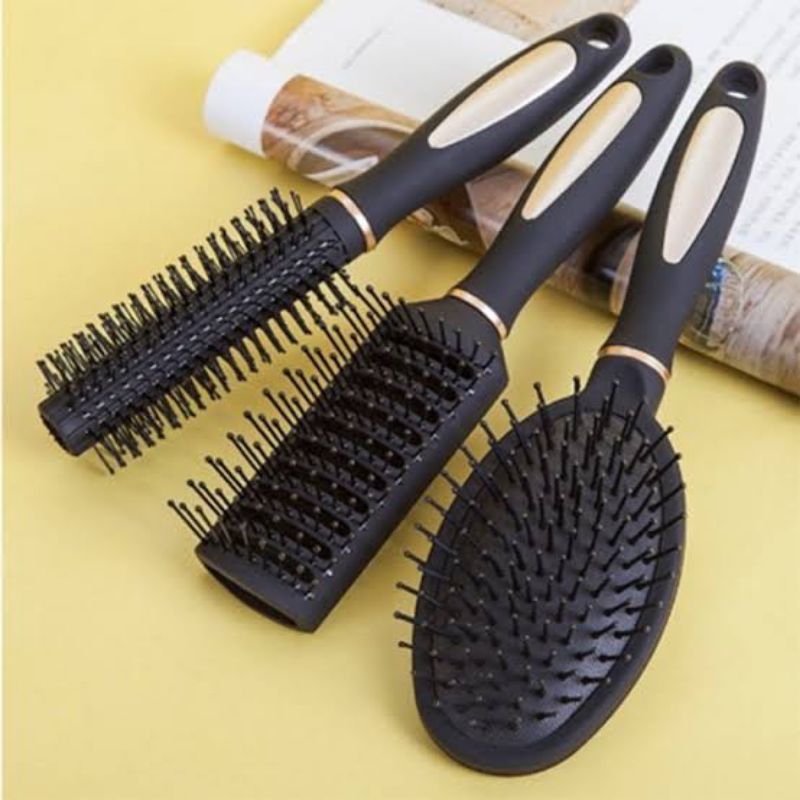 Jual Sisir Rambut Anti Kusut Hair Brush Roll & Persegi & Oval | Shopee ...