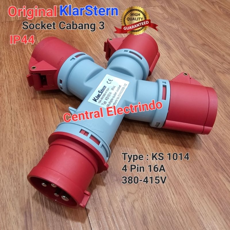Jual Industrial Plug Mobile Mounting Cabang 3 / 4Pin 16A KS 1014 ...