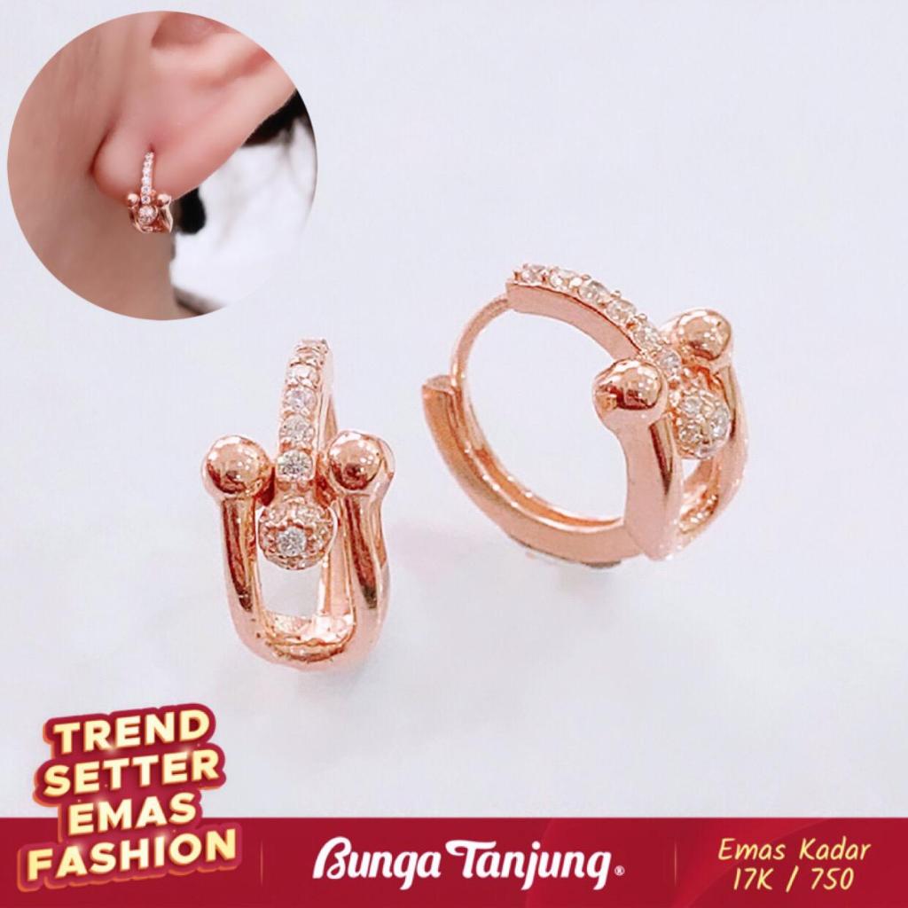 Jual ANTING KLIP LUXURY B - EMAS 17K - BUNGA TANJUNG GOLD | Shopee ...