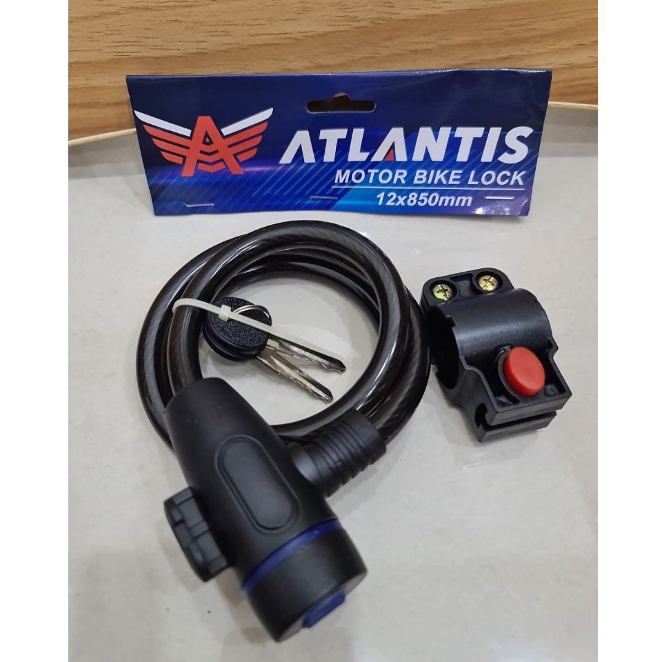 Jual kunci gembok sepeda pengaman sepeda atlantis 12x850mm | Shopee ...