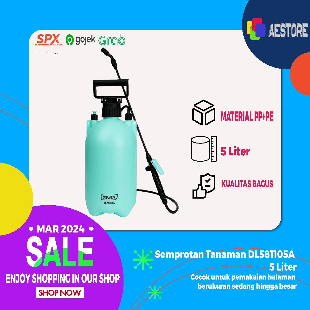 Jual Semprotan Tanaman Deli 5 Liter DL581105A / deli semprotan 5 liter ...