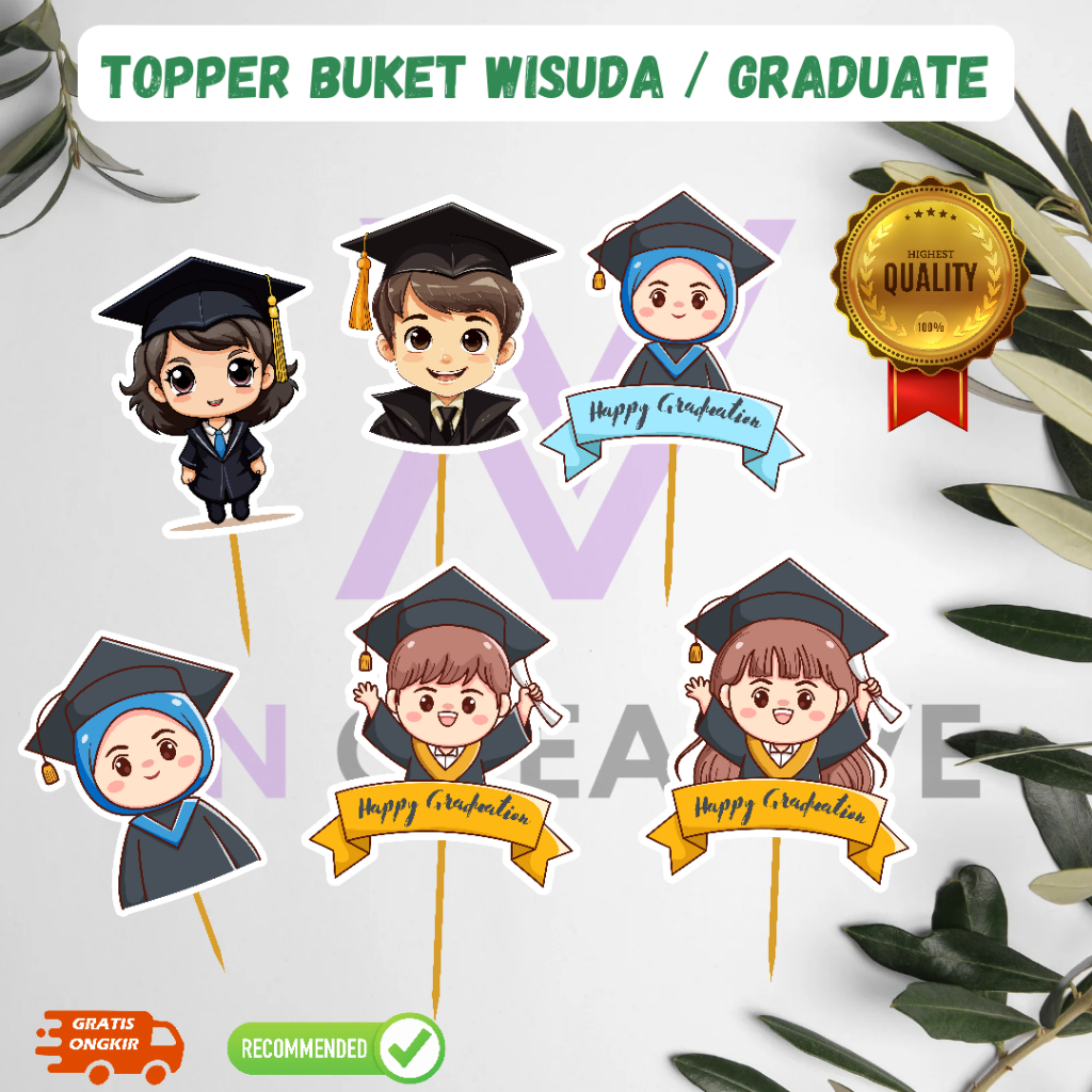 Jual TOPPER BUKET WISUDA GRADUATION | Shopee Indonesia