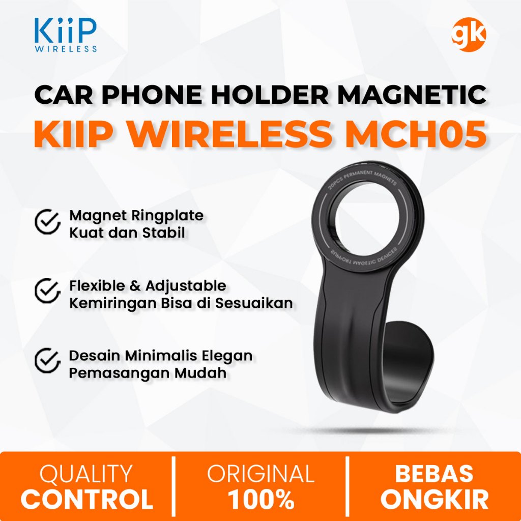 Jual KIIP Wireless MCH05 Car Mount Phone Holder Mobil Magnetic Flexible ...