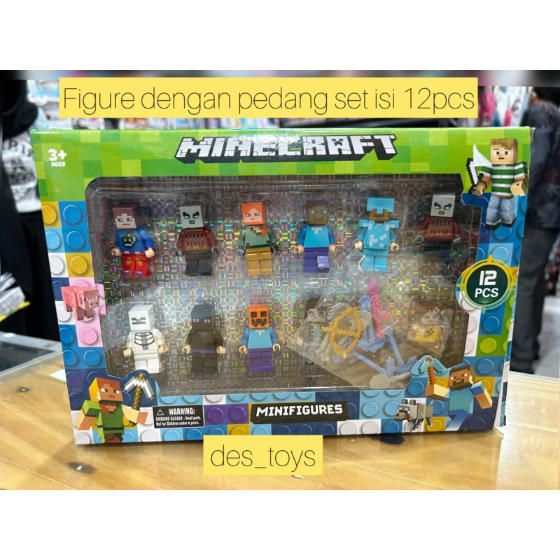 Jual NEW!! MAINAN ANAK ACTION FIGURE SUPERHERO MINECRAFT NINJA BRICK ...