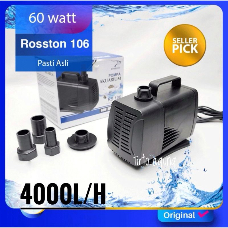Jual Mesin Pompa air kolam ikan koi 6000L 5500L low watt 1 2 3 4 meter ...